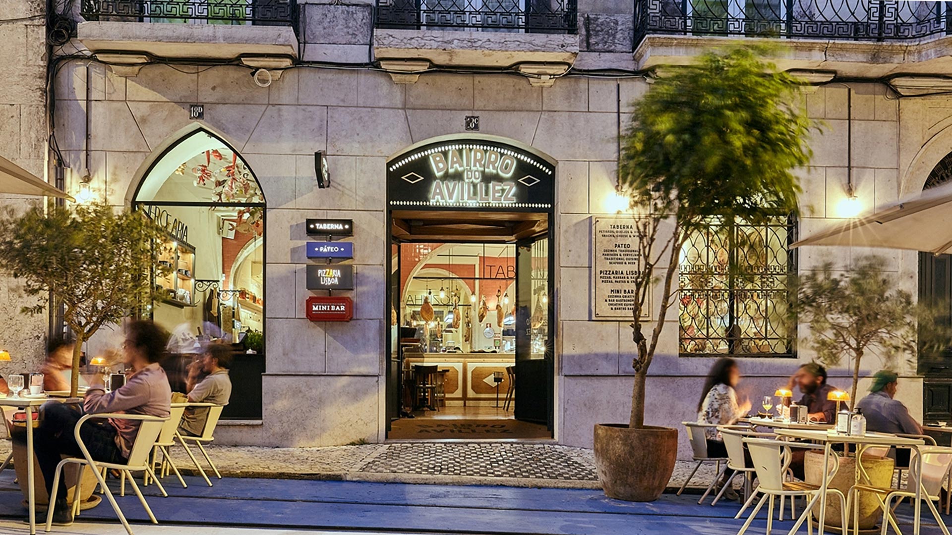 Bairro do Avillez | Restaurants Taberna, Páteo, Mini bar, Pizzaria Lisboa